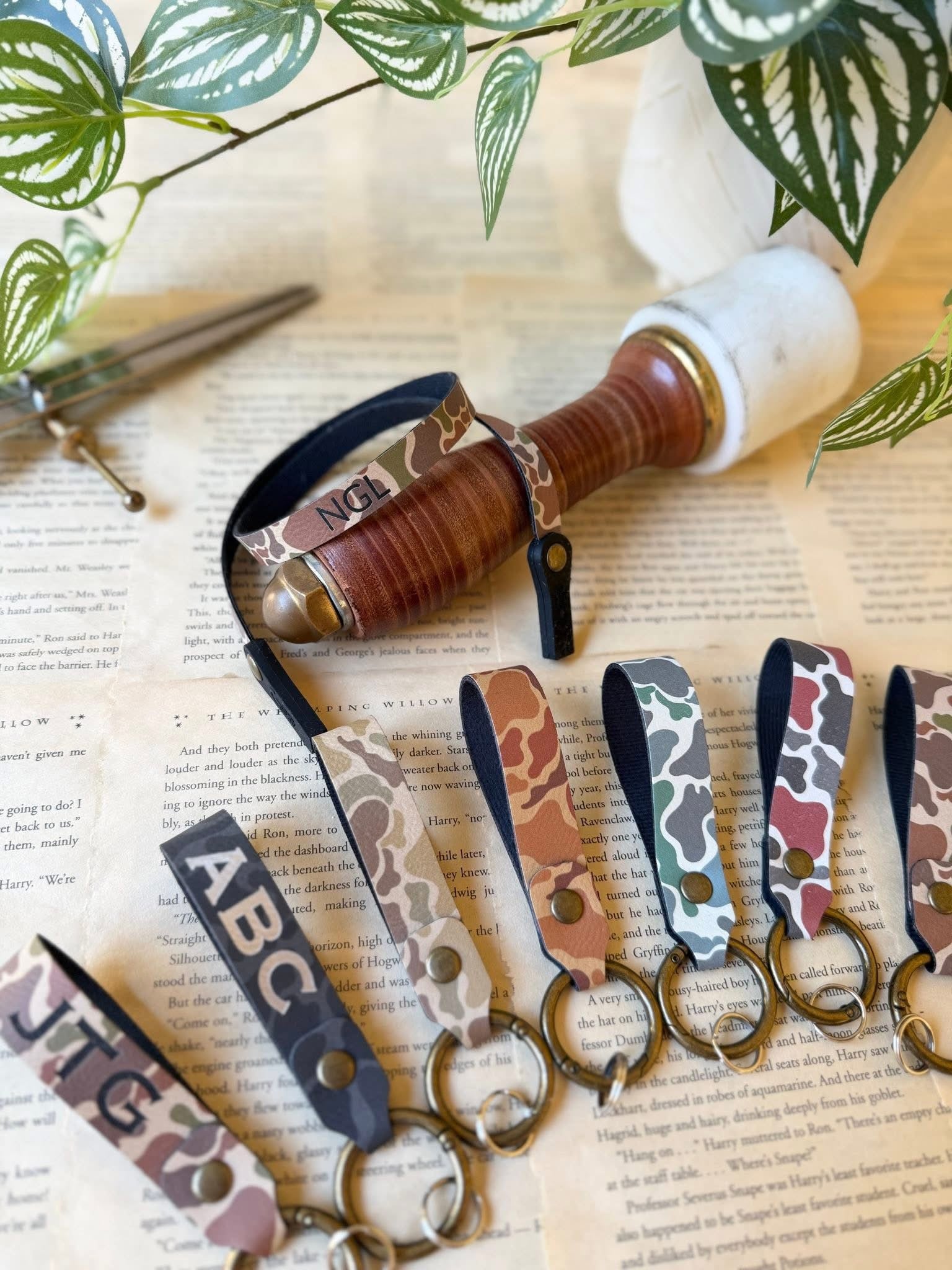 Personalized Camo keychain – Golden Leather Co.
